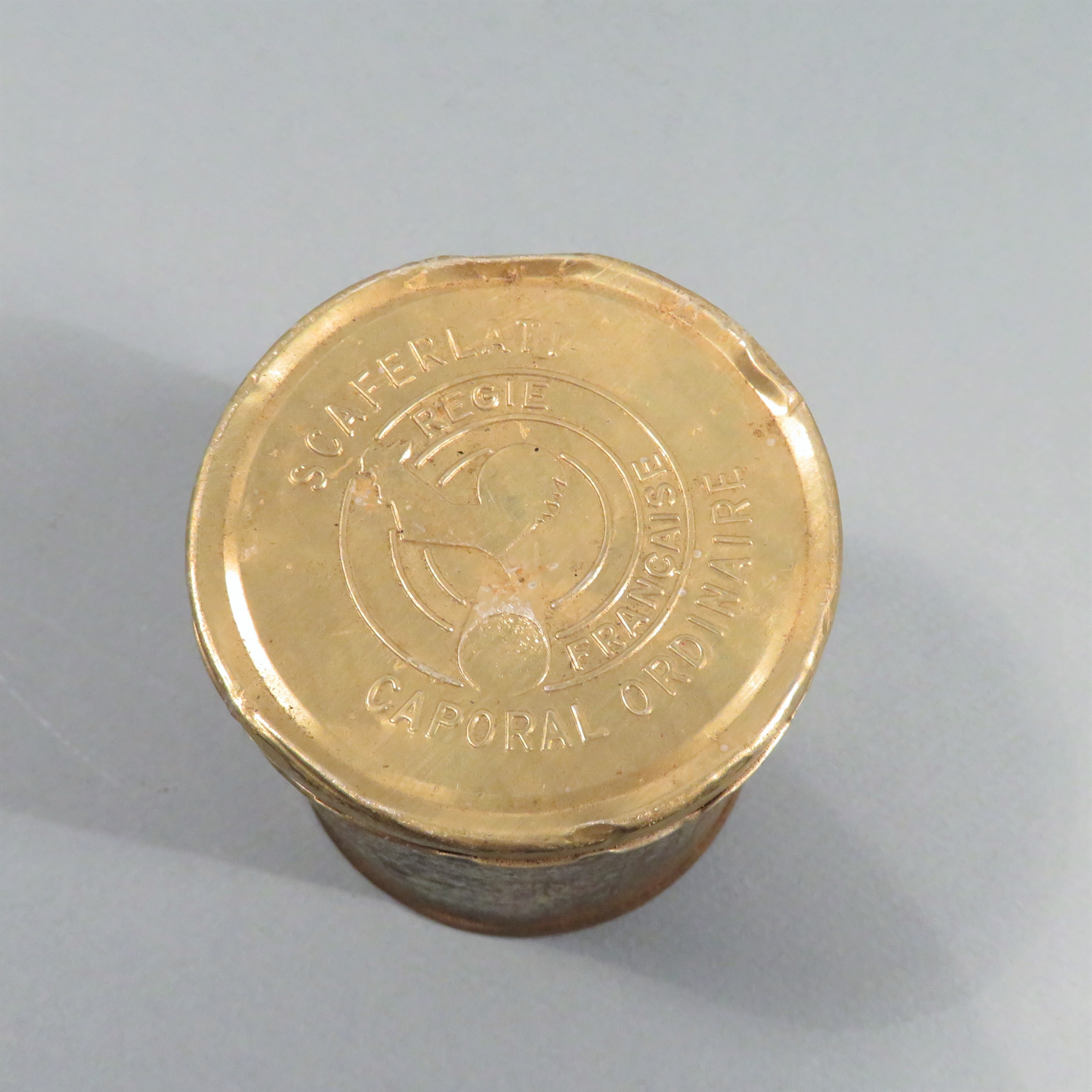BOITE METALIQUE RATION DE TABAC SCAFERLATI CAPORAL ORDINAIRE 50 GRAMME ...