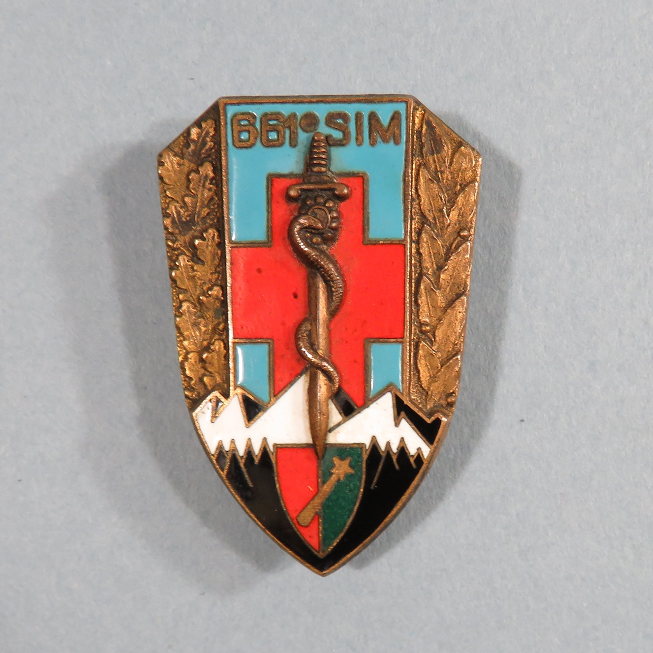 INSIGNE MILITAIRE SERVICE DE SANTE 661 ème SIM SECTION D'INFIRMIERS ...