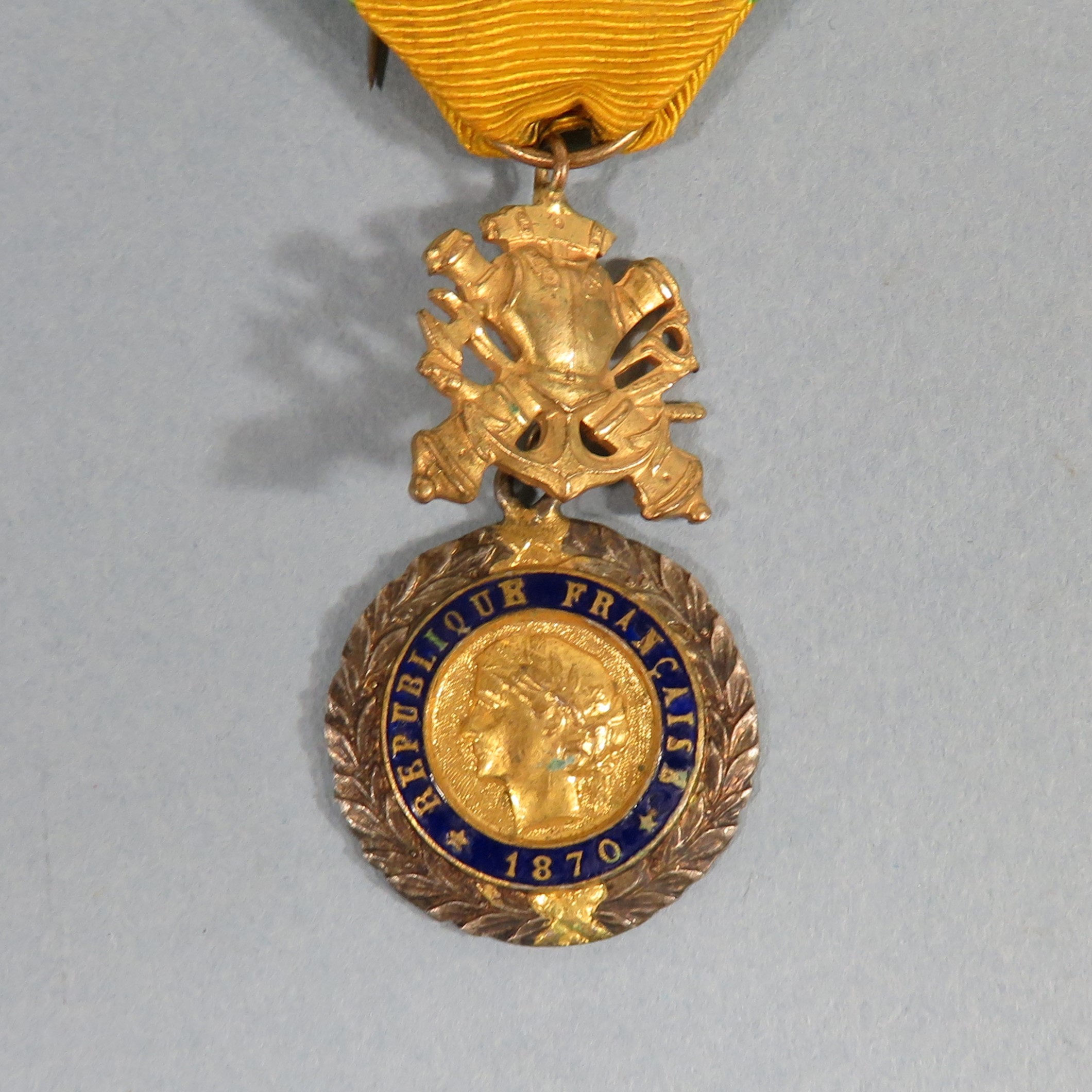 FRANCE MEDAILLE MILITAIRE 3 ème REPUBLIQUE VALEUR ET DISCIPLINE JETON ...