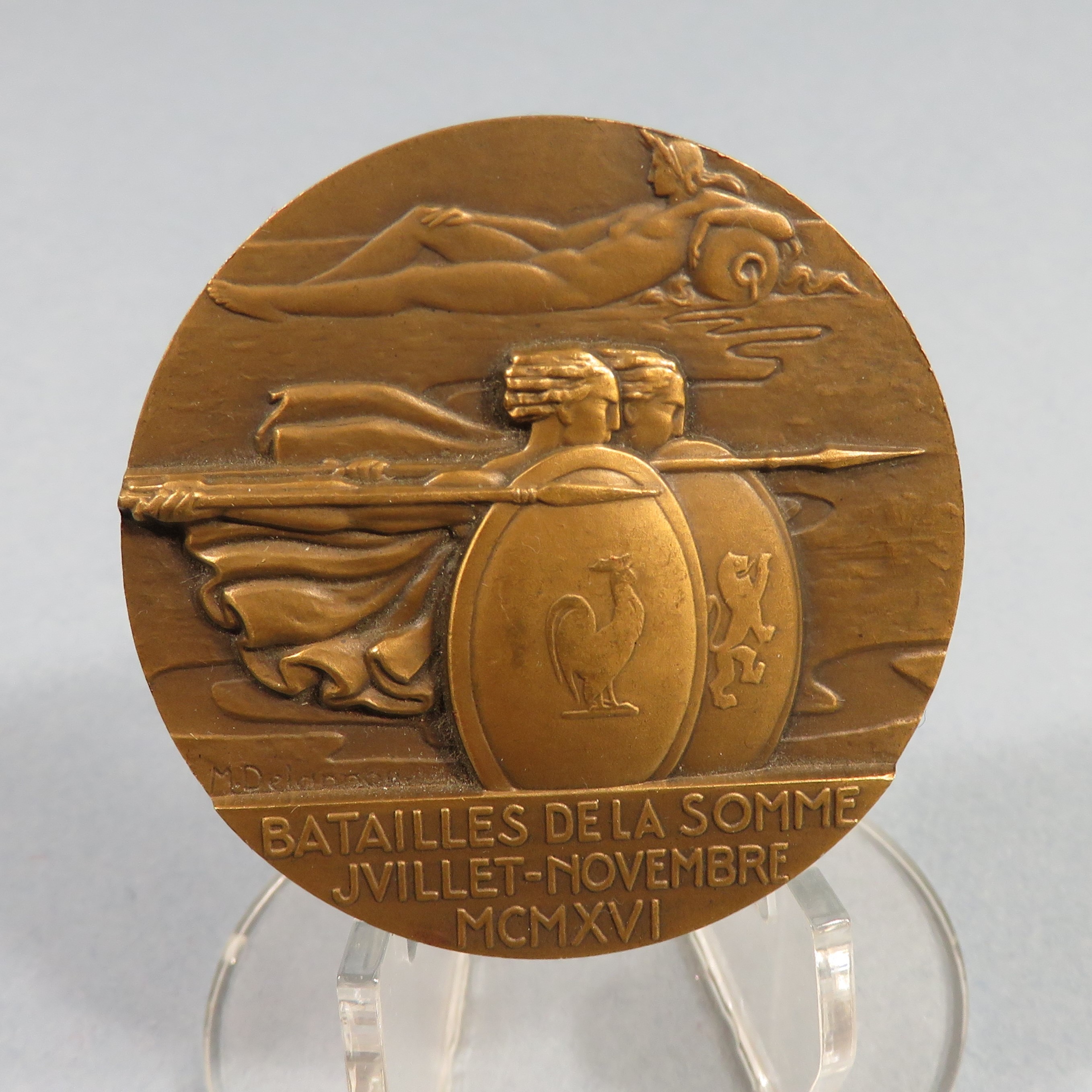 MEDAILLE DE TABLE DES ANCIENS COMBATTANTS FRANCO ANGLAIS DE LA SOMME ...