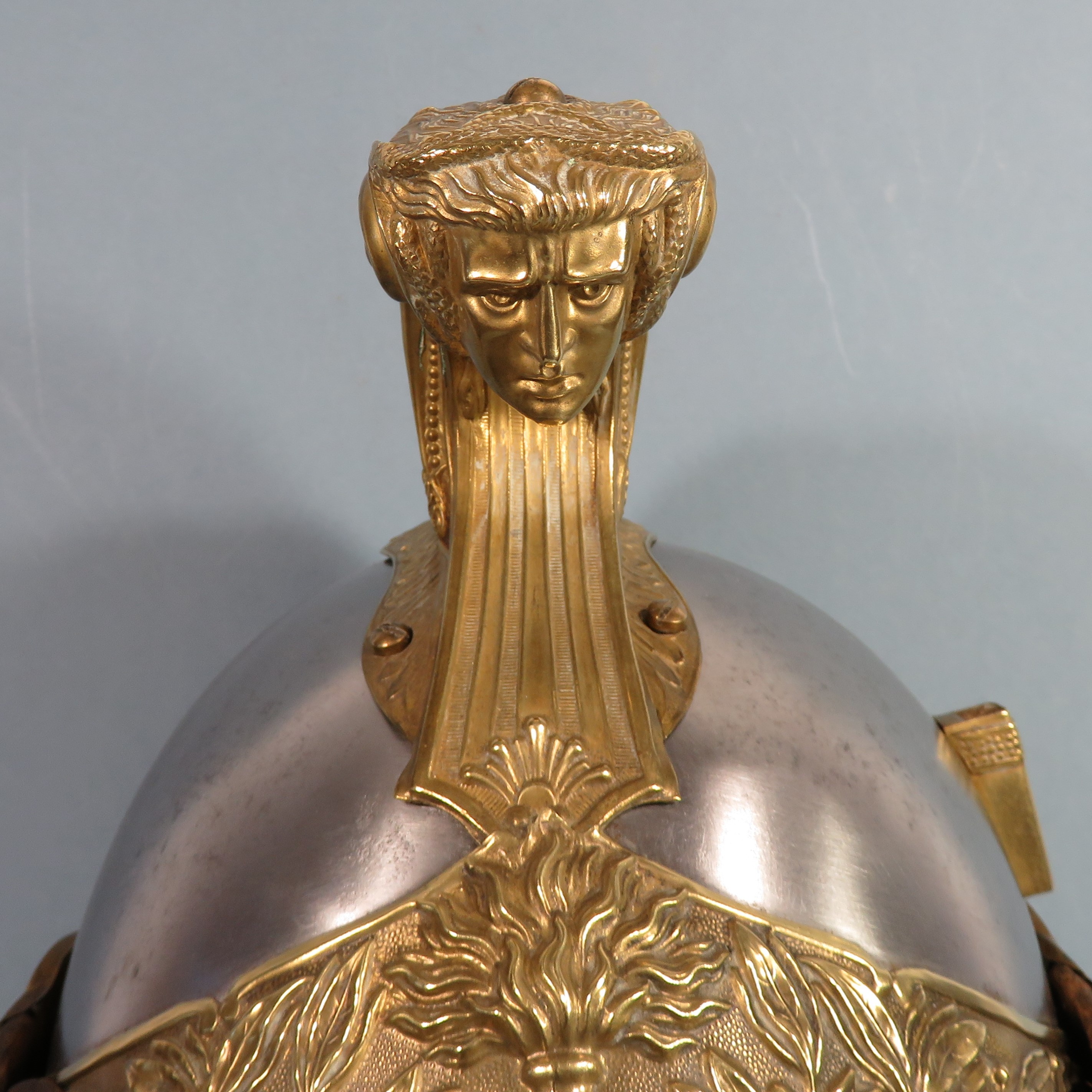 CASQUE DE DRAGON MODELE TROUPE 1874 AVEC SON COUVRE CASQUE CAVALERIE ...