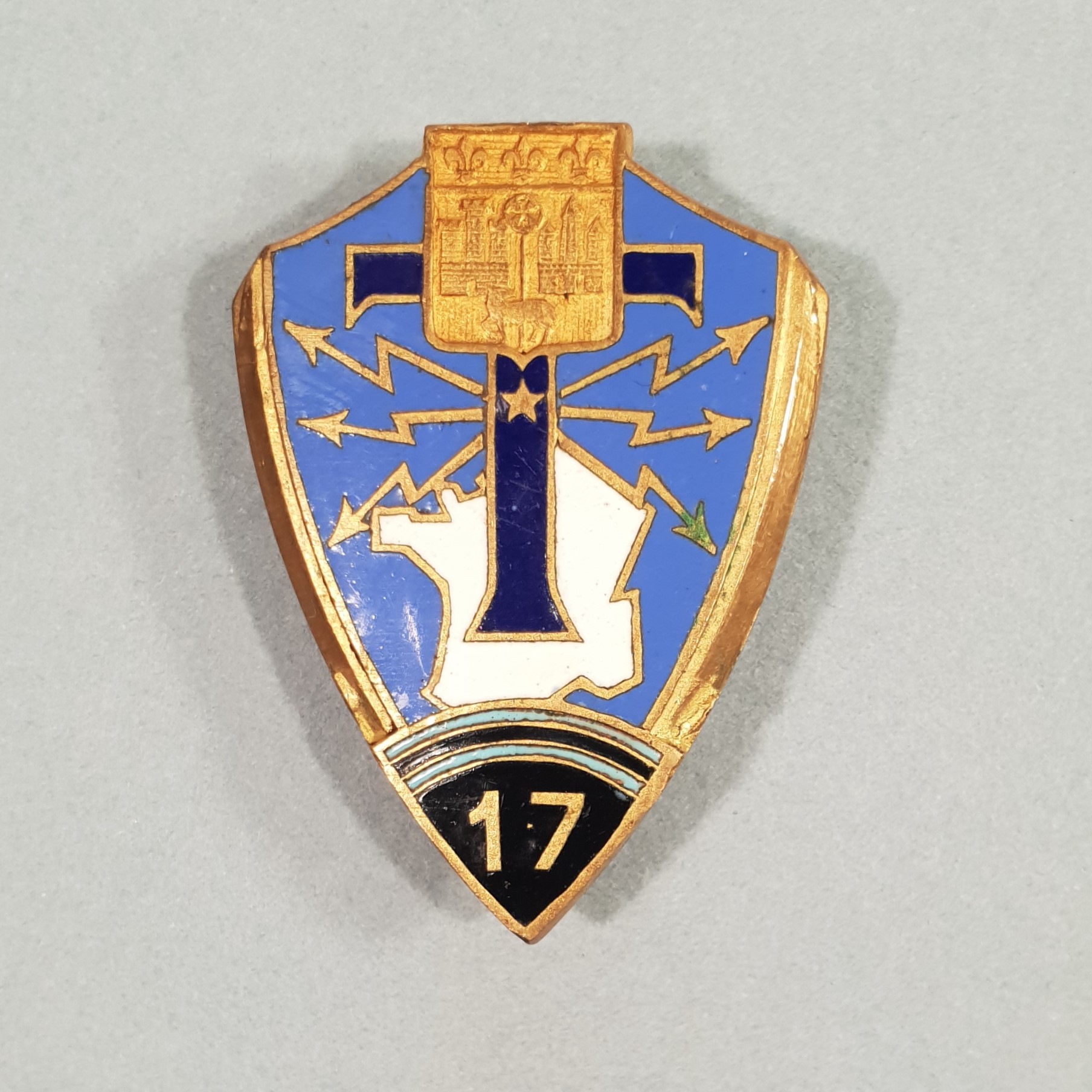 INSIGNE MILITAIRE 8 ème REGIMENT DE SAPEURS TELEGRAPHISTES GROUPE 17 ...
