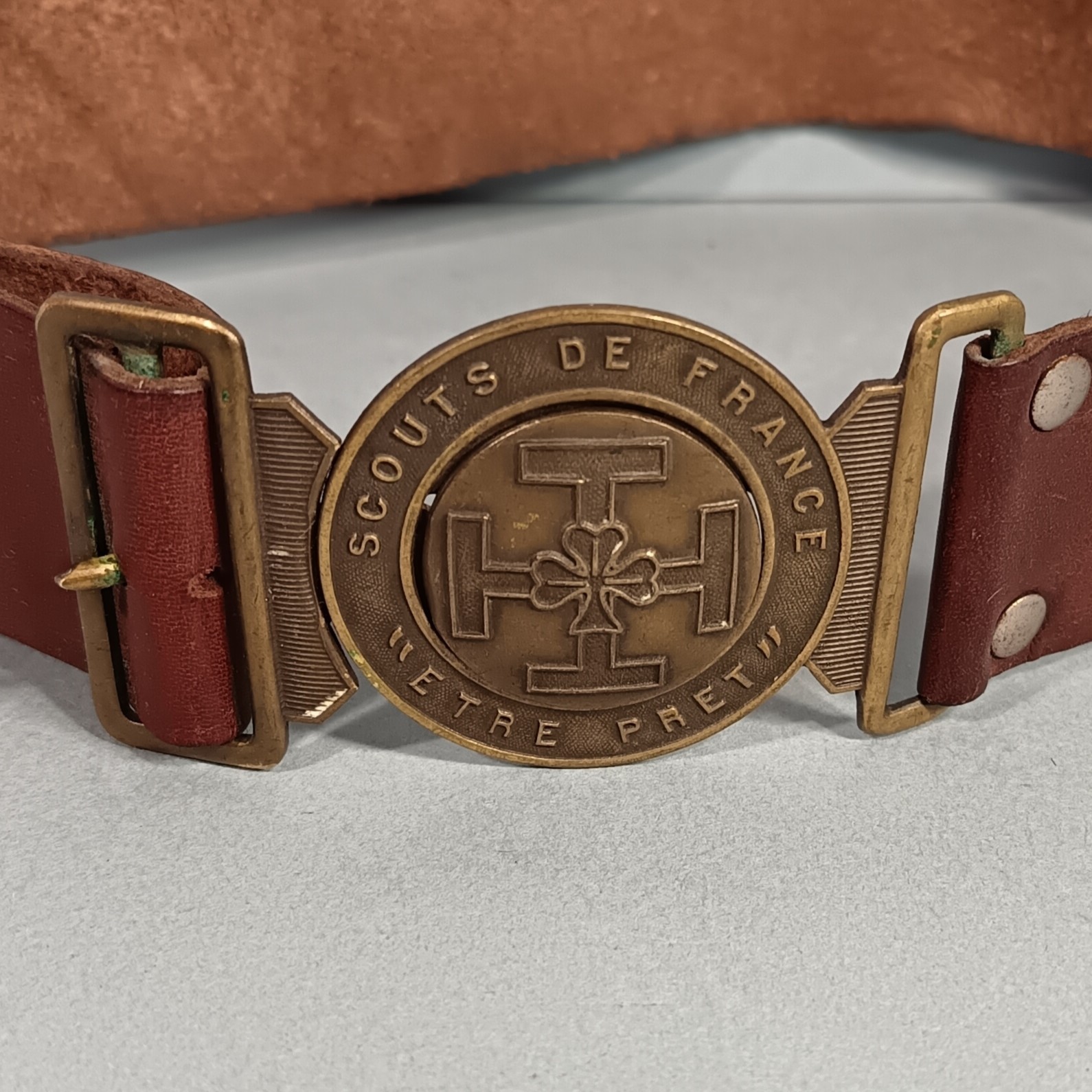 CEINTURON SCOUTS DE FRANCE ETRE PRET MODELE DE BOUCLE DE 1929 A 1940 ...